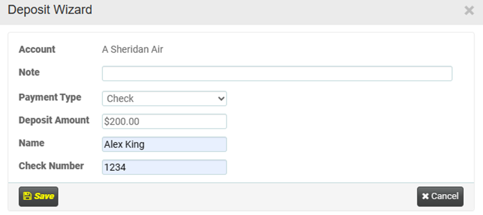 Making Deposits to Customer Accounts – Titan Aviation Fuels