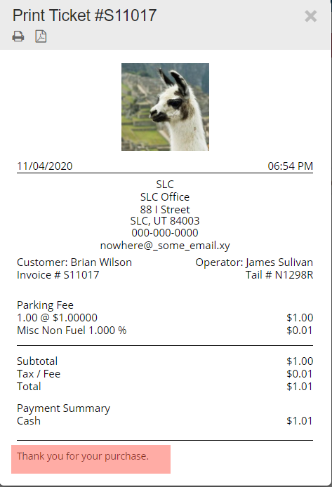 Email/ Invoice Receipt Footer Notes – Titan Aviation Fuels